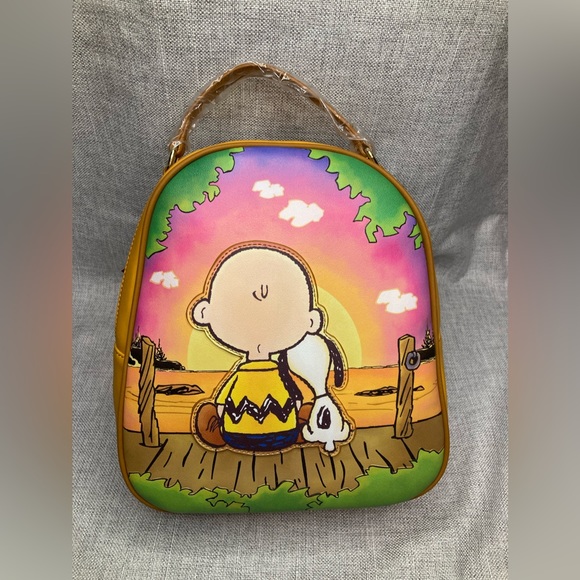 Loungefly | Bags | Loungefly Peanuts Charlie And Snoopy Sunset Mini ...